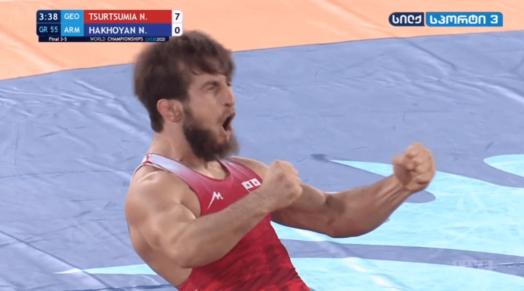 ნუგზარ წურწუმიას ბრწყინვალე გამარჯვება ბრინჯაოს მედლისთვის ბრძოლაში | VIDEO | belive.ge